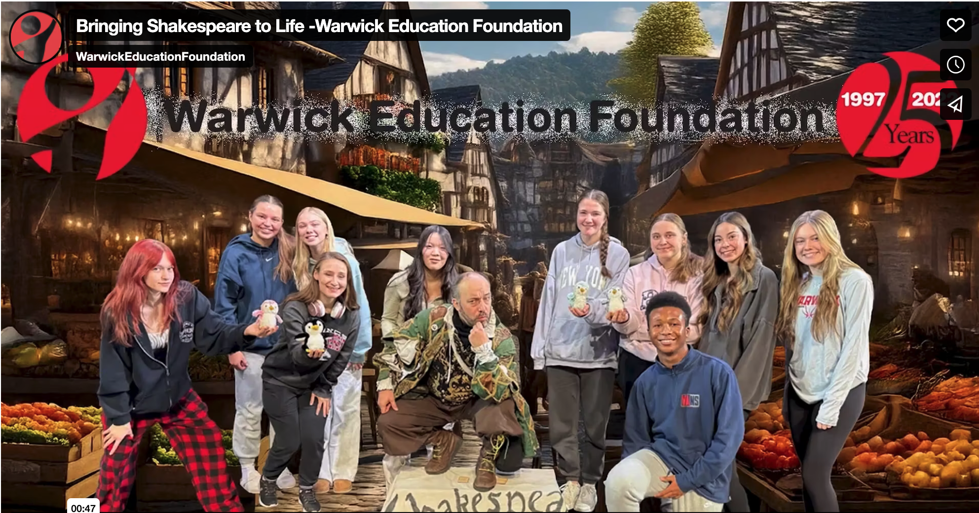 Bringing Shakespeare to Life: A Warwick Education Foundation Success Story